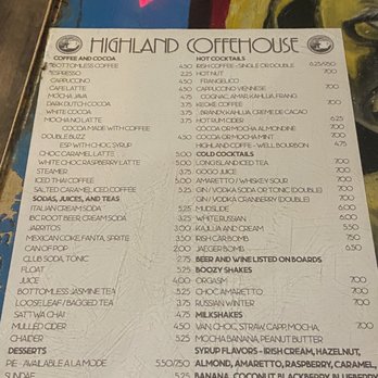 Highland Coffee House Menu: Khám Phá Thực Đơn Trọn Vẹn Tại Cincinnati ...
