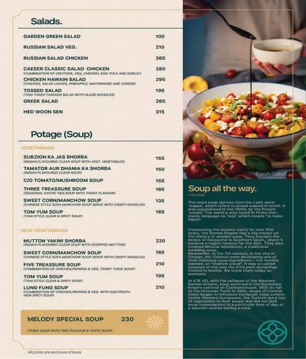 Melody Restaurant Menu: Phân Tích Thực Đơn Chi Tiết Và Chiến Lược Ẩm ...