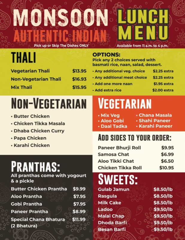 Monsoon Restaurant Menu: Phân Tích Chuyên Sâu Thực Đơn Ẩm Thực Ấn Độ ...