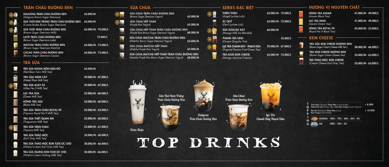 Menu Trà Sữa Alley Hà Nội: Phân Tích Chi Tiết Giá Và Trải Nghiệm Ẩm ...