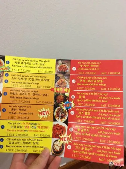 Chaos Chicken Menu Chi Tiết Và Phân Tích Thực Đơn Gà Rán Hàn Quốc - Hà ...