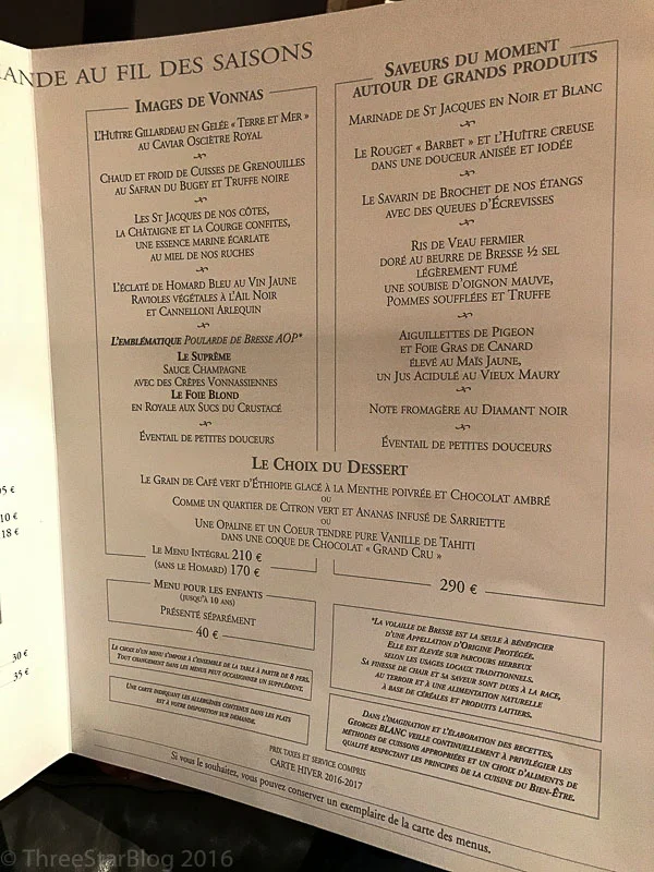 georges blanc restaurant menu: Phân Tích Thực Đơn Và Giá Của Nhà Hàng 3 ...