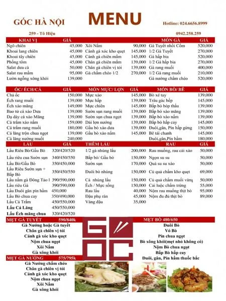 góc hà nội tô hiệu menu: Khám Phá Thực Đơn Truyền Thống và Trải Nghiệm ...